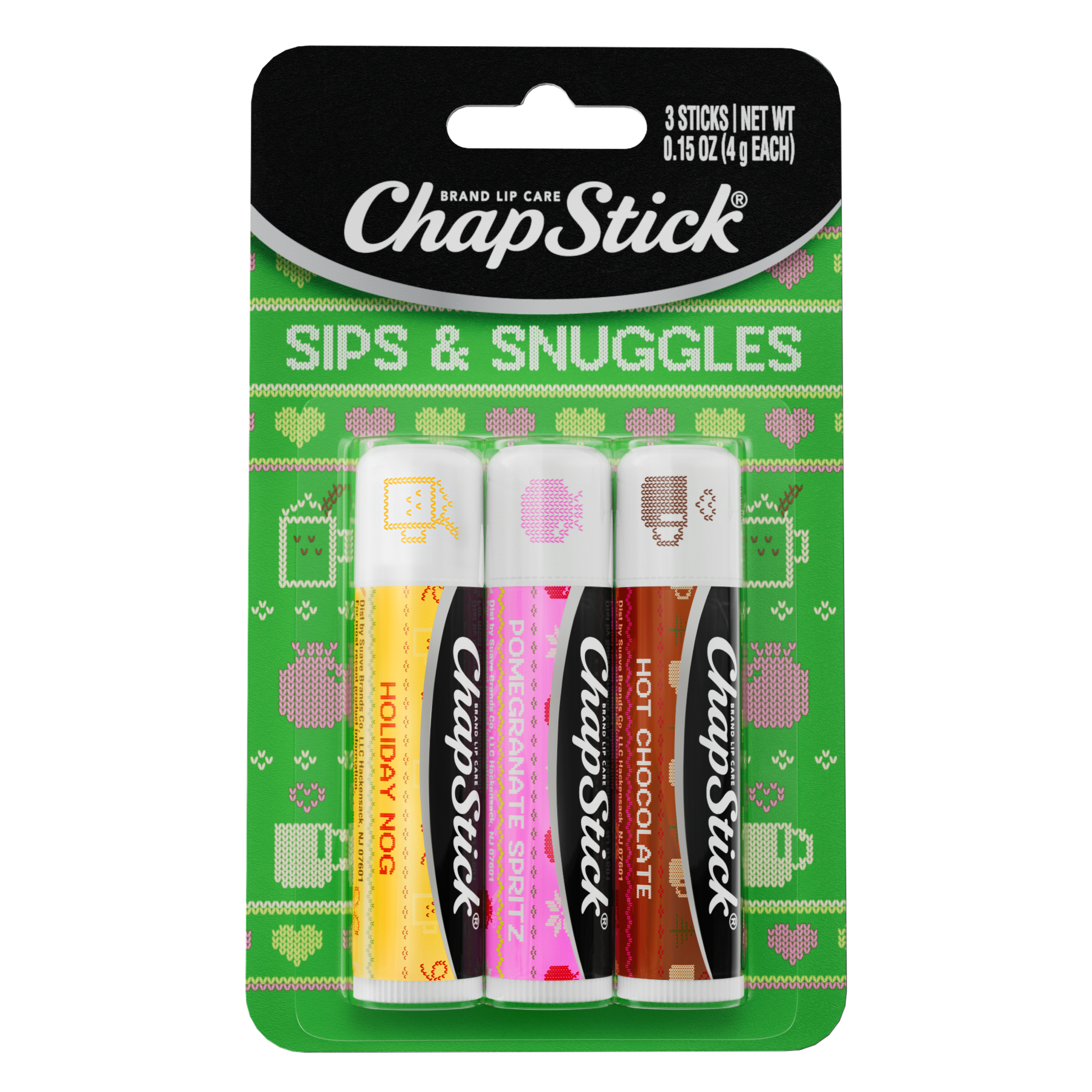 ChapStick Sips & Snuggles Lip Balm Holiday Gift Set, 3 Pack Variety ...