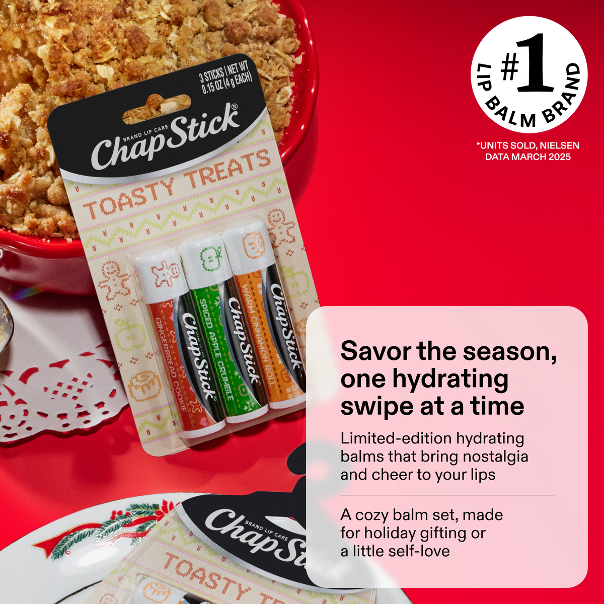 ChapStick Toasty Treats Lip Balm Holiday Gift Set, 3 Pack Variety ...